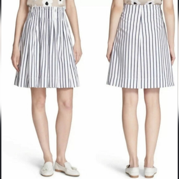 kate spade | Skirts | Kate Spade Broome Street Stripe Skirt Navy White ...